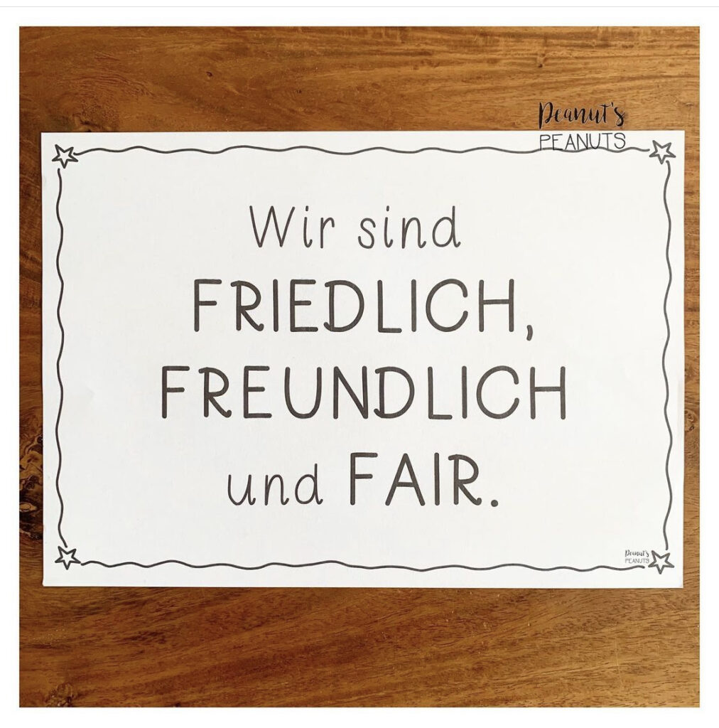 Wir sind friedlich, freundlich und fair! – Poster – Peanut's Peanuts